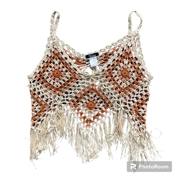 Tops | Bohemian Open Back Beachy Crochet Crop Top | Poshmark